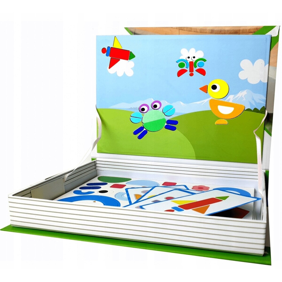 Puzzle Magnetic Geometrice, Askato, 75 piese, carton, 3 ani - eMAG.ro