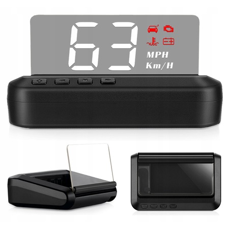 Afisaj HUD OBD2 C100, ecran pliabil, iluminare automata - eMAG.ro