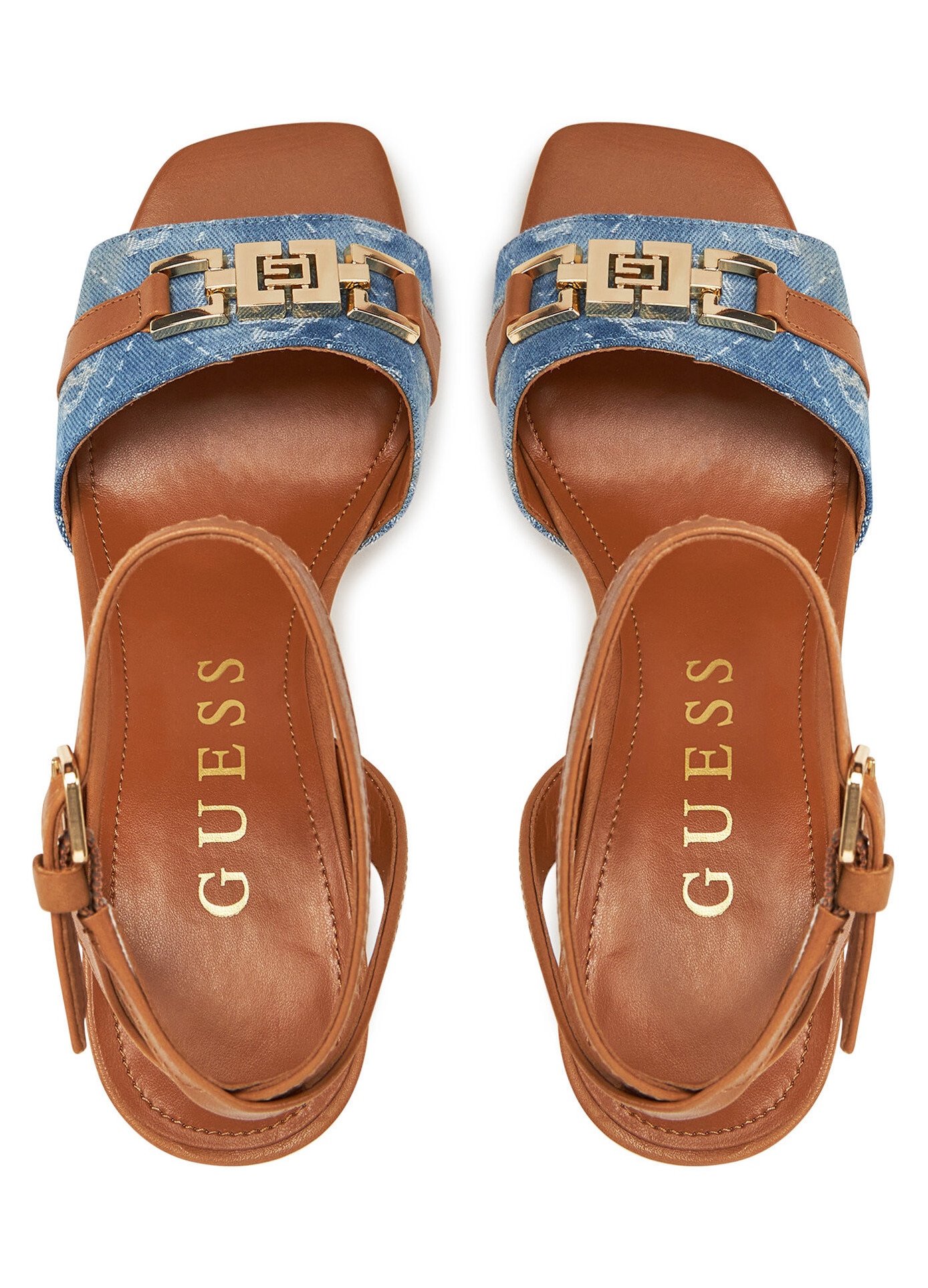 Sandale dama, Guess, model FLJGR2 FAL03, albastru/maro, 41 EU - eMAG.ro