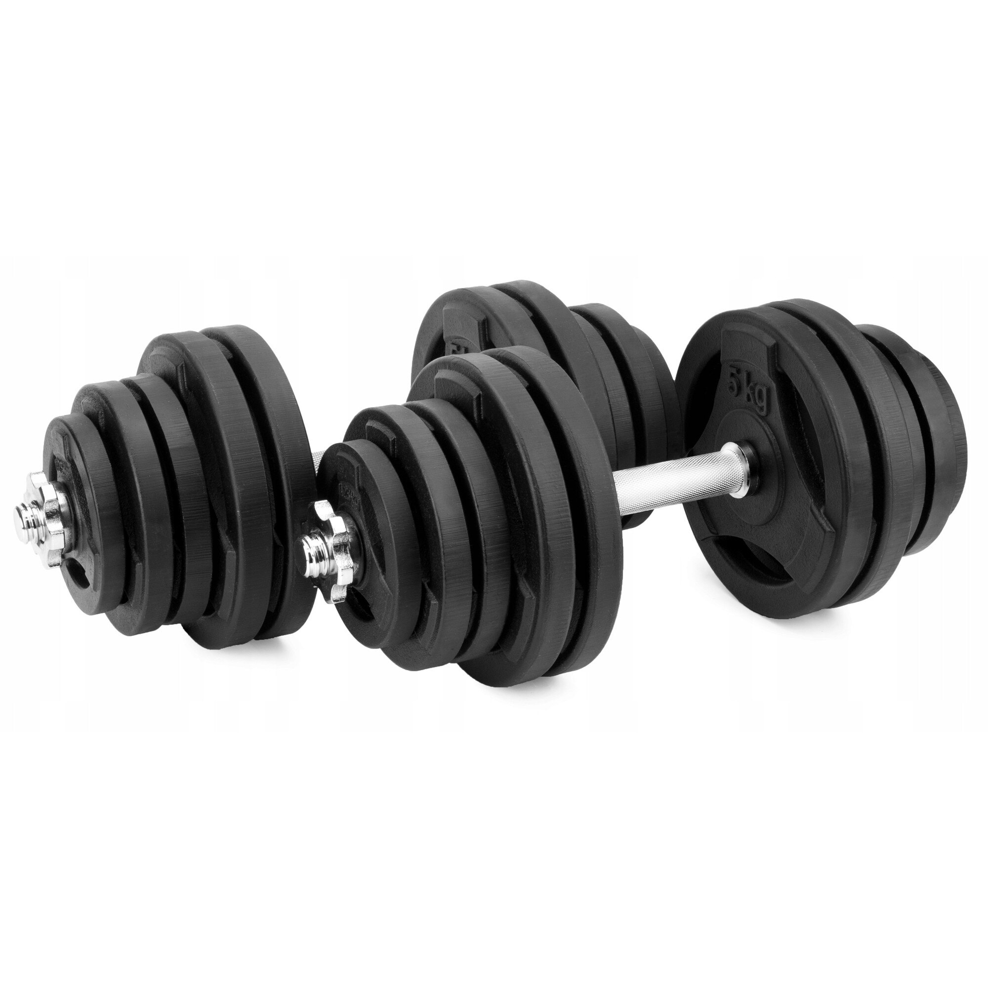 Set haltere din fonta 2x35kg SPORT BLAST, 20 greutati, 2 gryfi, 4 cleme ...