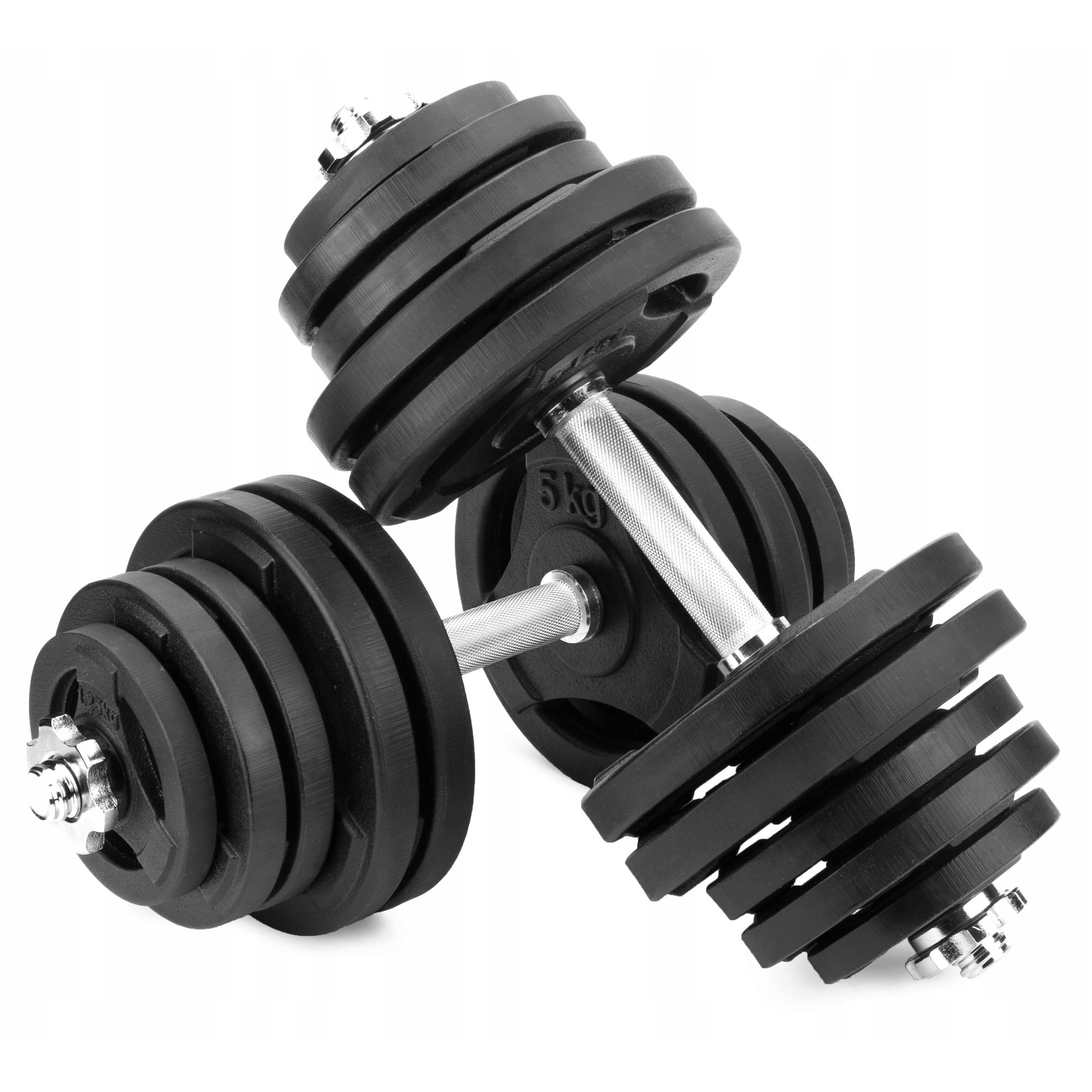 Set haltere din fonta 2x35kg SPORT BLAST, 20 greutati, 2 gryfi, 4 cleme ...