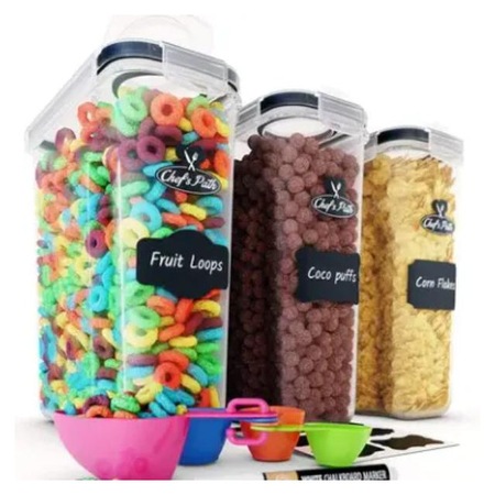 Set 3 recipiente cu capac, etanse, pentru alimente, 3x4 litrifara BPA ...