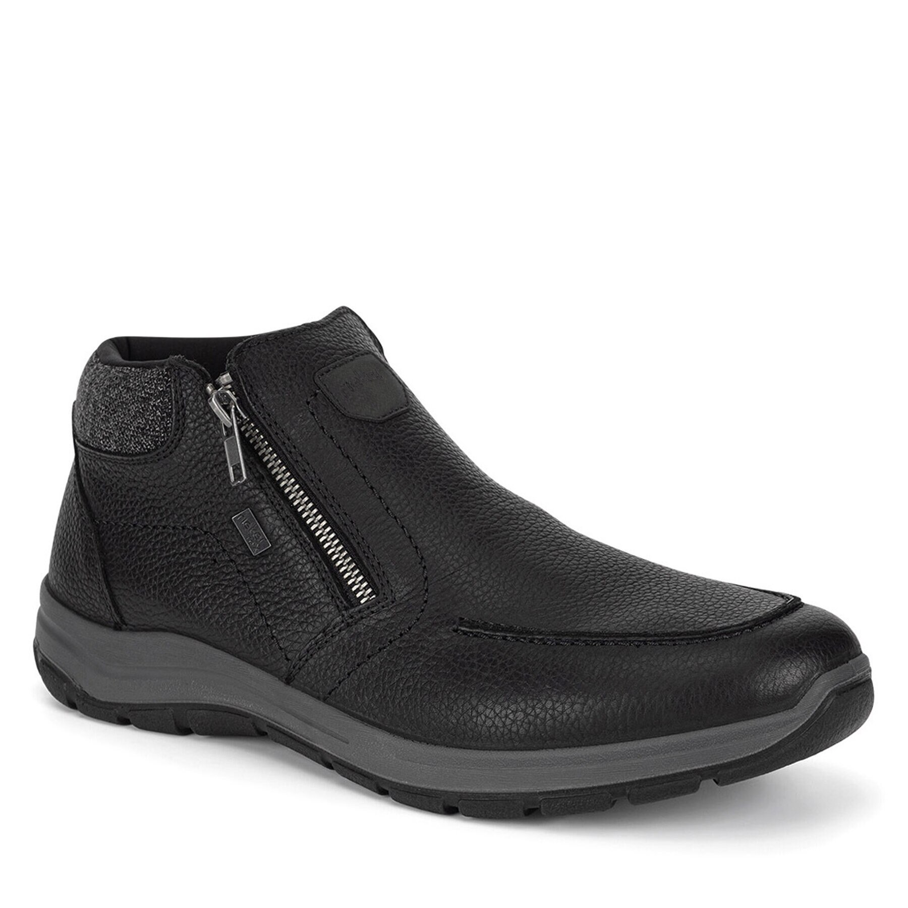 Ghete barbati, Rieker, botine 03660-00, piele naturala, negru - eMAG.ro