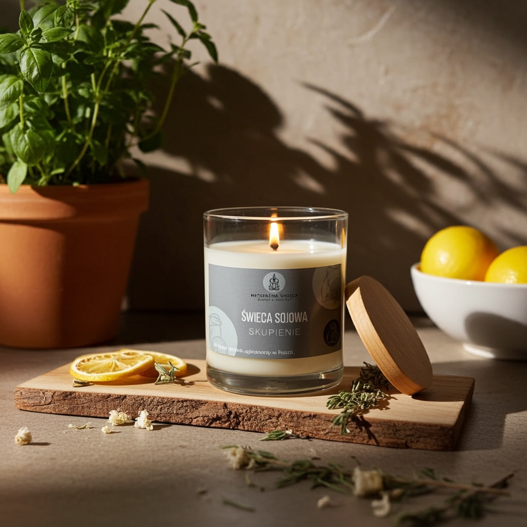 Candela Naturala,, 250 ml, aroma citrice, fitil din lemn - eMAG.ro