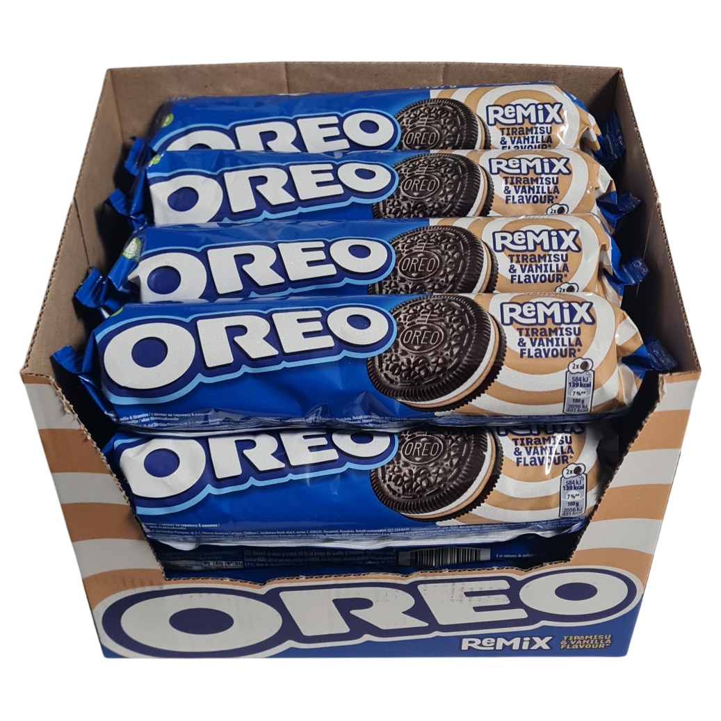 Oreo Remix Big Pack, Biscuiti cu Aroma de Tiramisu si Vanilie, 16 ...