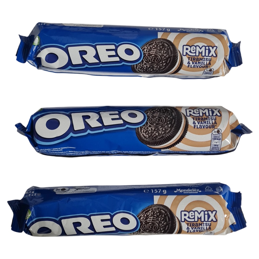 Oreo Remix Big Pack, Biscuiti cu Aroma de Tiramisu si Vanilie, 16 ...