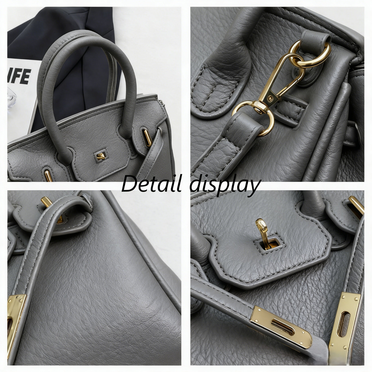 Geanta de inalta calitate din material PU, tote cross-design, cu forma ...