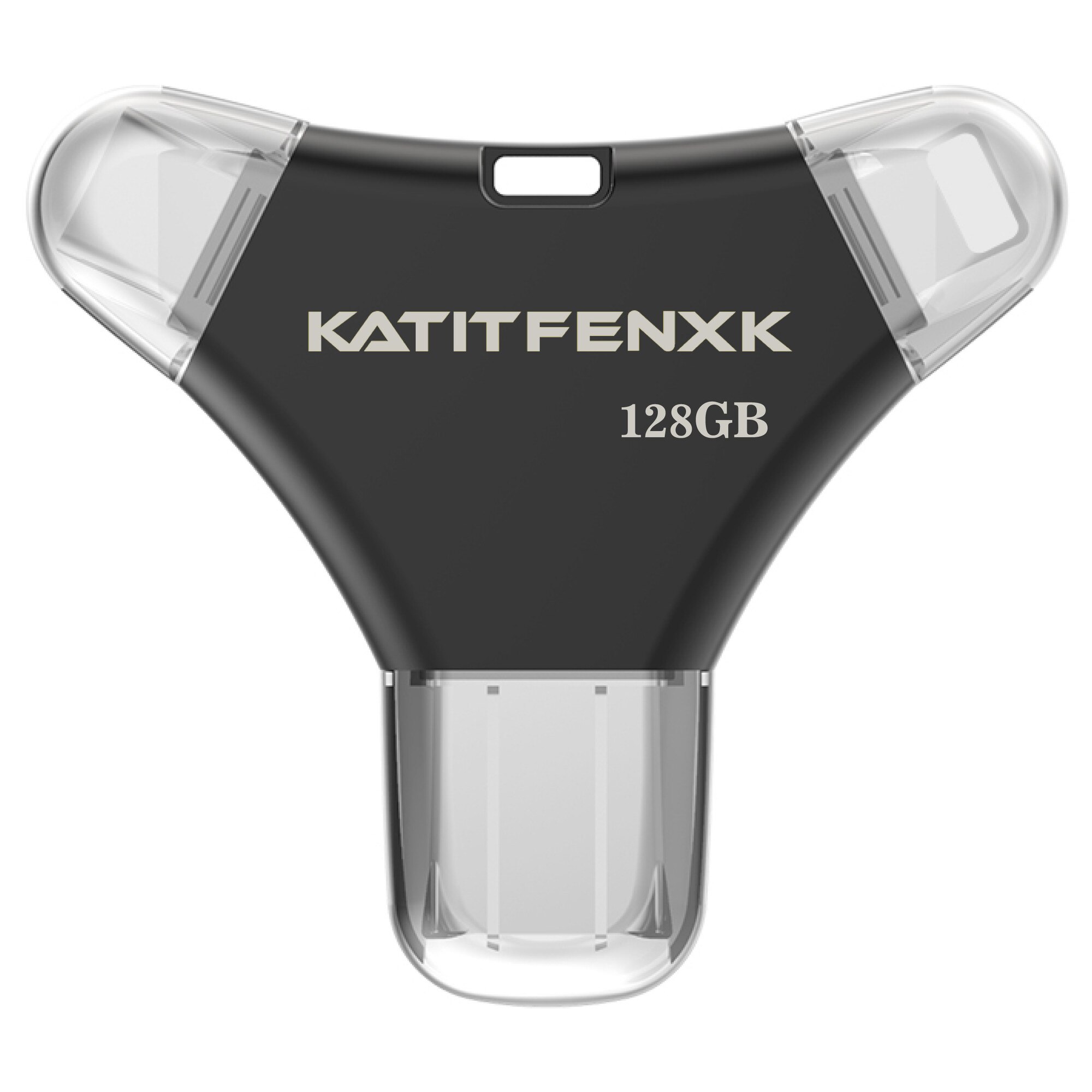 Stick Memorie USB C, KATITFENXK, 128GB, 4 în 1, Gri - eMAG.ro