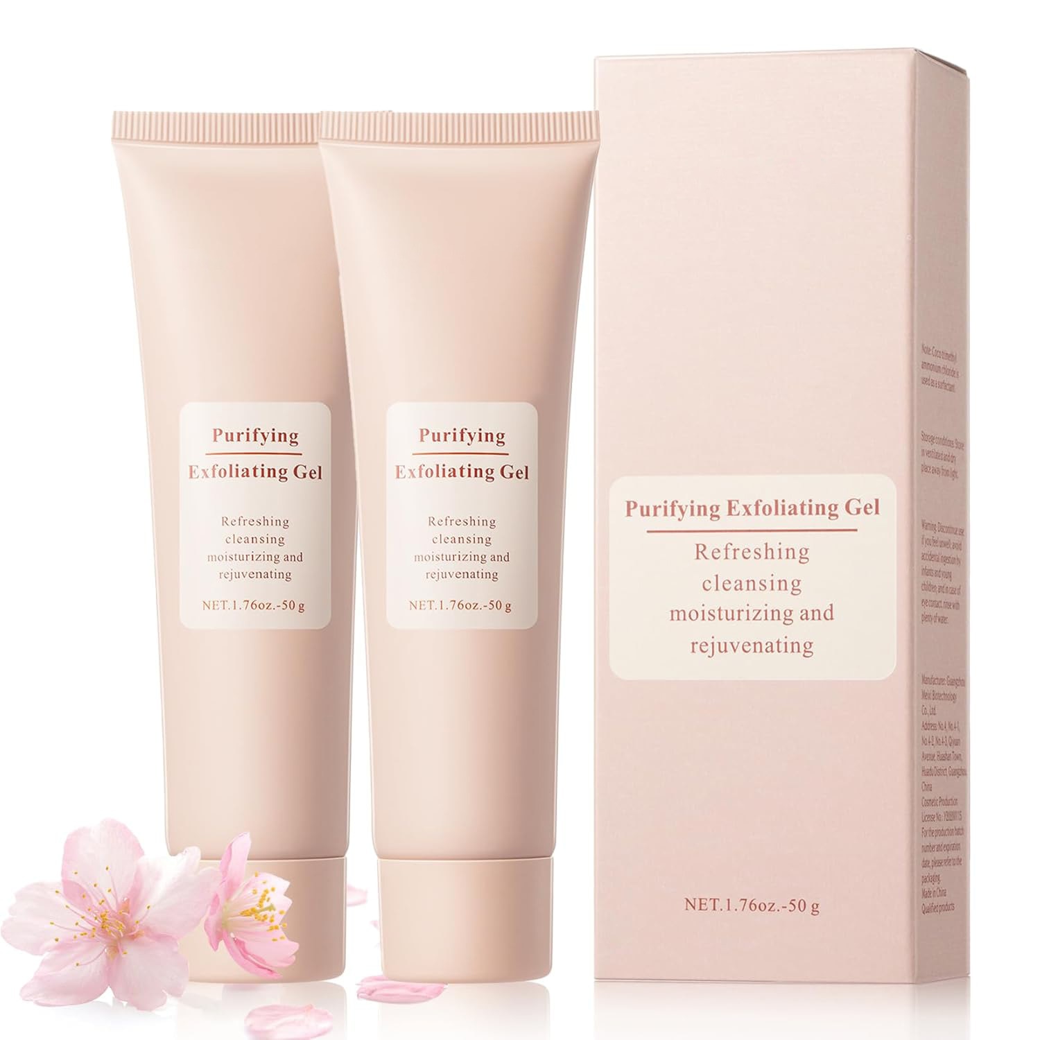 Gel de curatare, exfoliant facial, set 2 x 50g - eMAG.ro