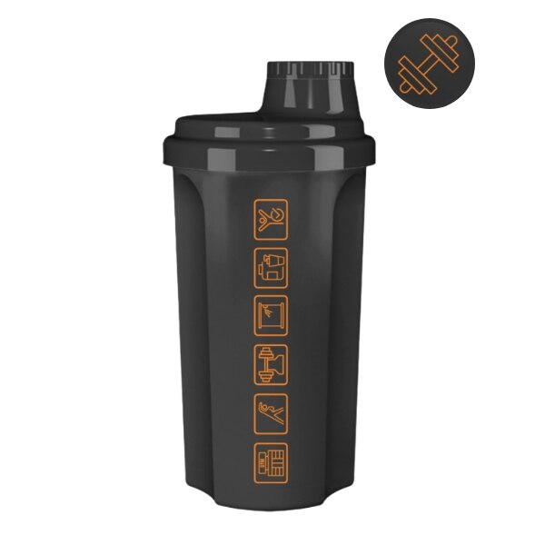 Shaker, MegaProteine Gym Circle, negru, 700 ml - eMAG.ro