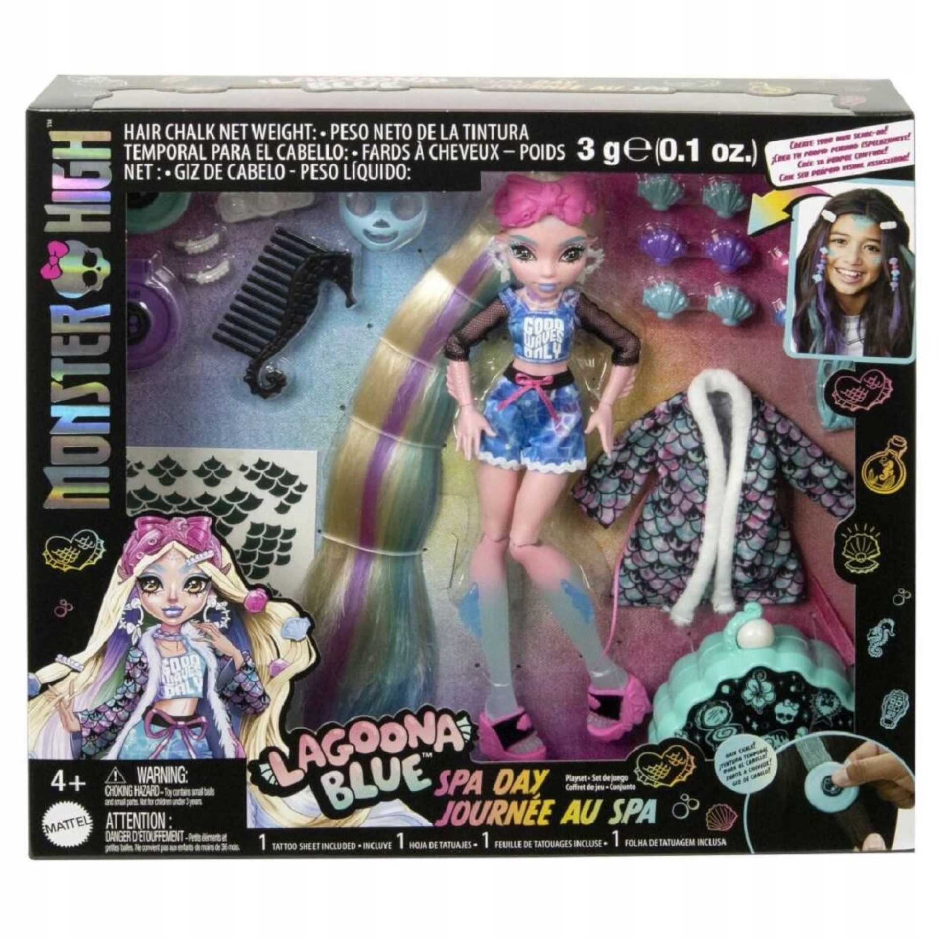 Papusa Monster High Lagoona Blue Spa Day, Peste 20 Accesorii - eMAG.ro