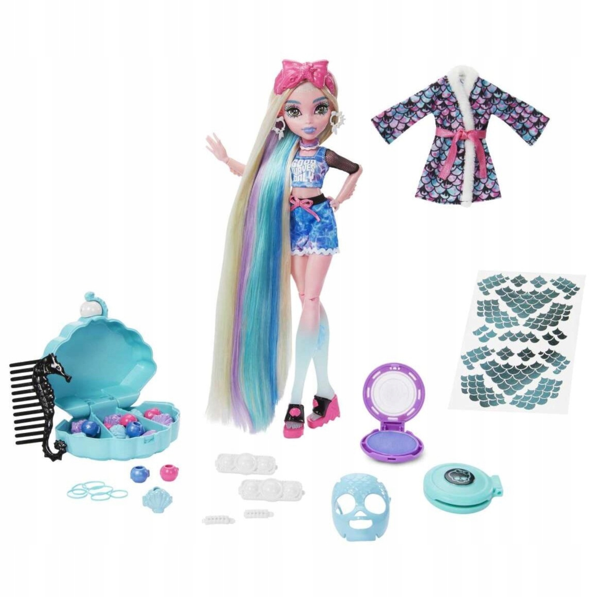 Papusa Monster High Lagoona Blue Spa Day, Peste 20 Accesorii - eMAG.ro