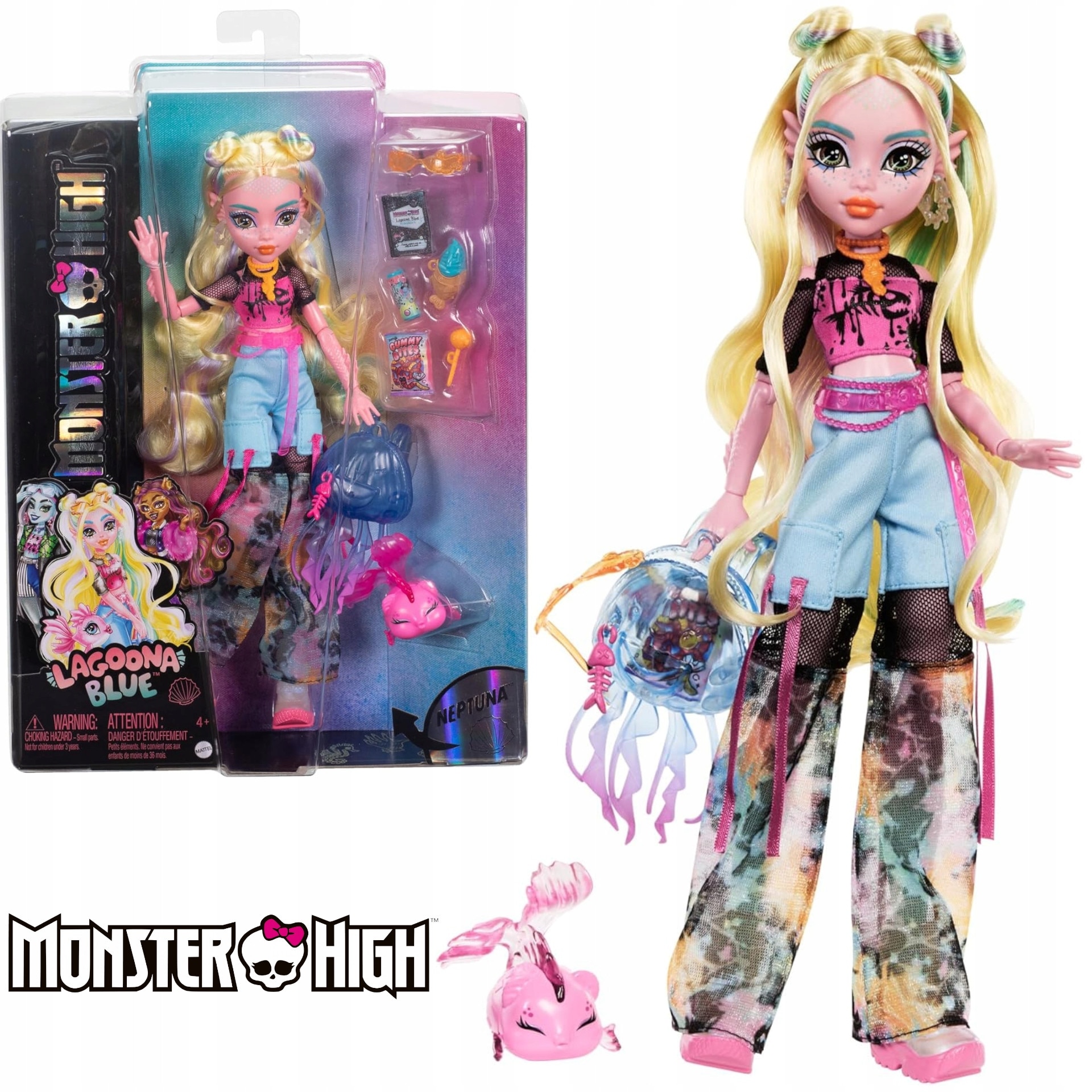 Papusa Monster High Lagoona Blue, de colectie, accesorii, 4 ani+ - eMAG.ro