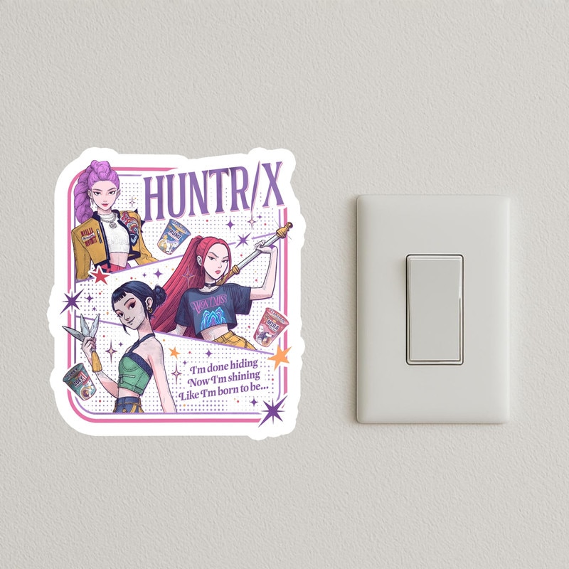 Sticker K-Pop Hunters Demon Huntrix Poster Cu Rumi Mira Zoey ...