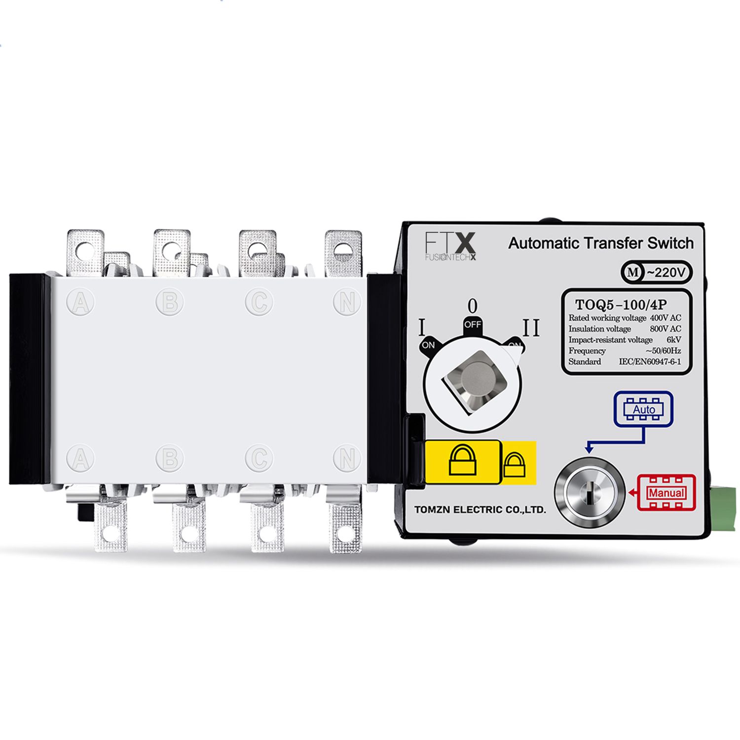Comutator Transfer Automat 400V, ATS 4P PC Class, 2 Intrari / 1 Iesire ...