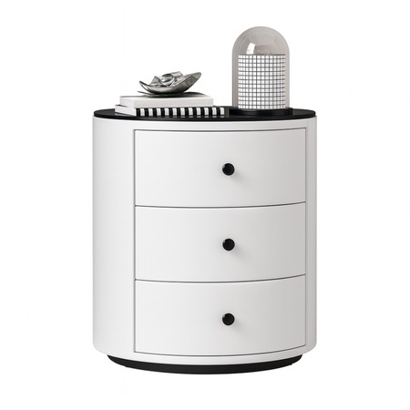 Noptiera Moderna Multifunctionala cu Incarcare Wireless 15W, Iluminare ...