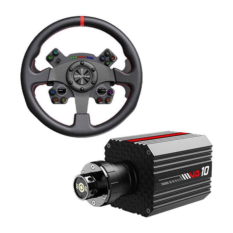 Volan gaming PXN WCS R2 cu baza VD10 pentru PC, Cu fir, Negru - eMAG.ro