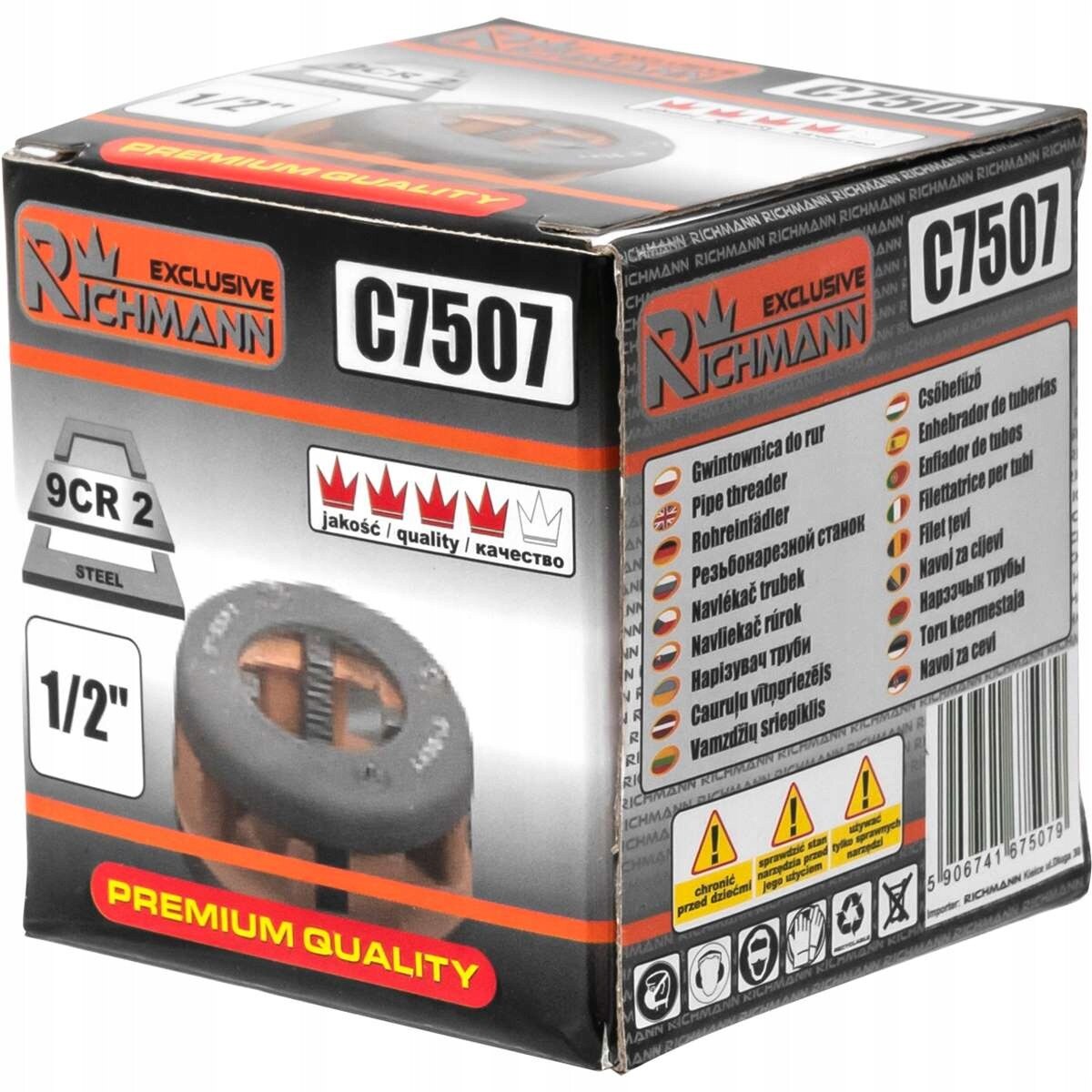 Matriță Filetare Tevi 1/2 inch RICHMANN, Otel 9Cr 2, Rezistent, 1 ...