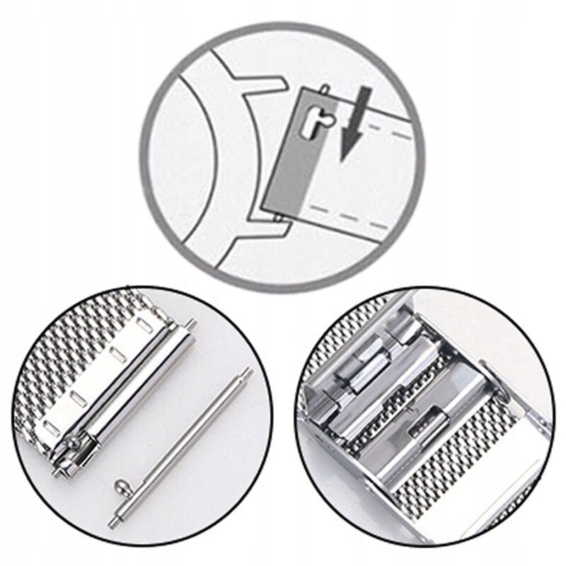 Bratara ceas 12mm, inox, plasa neagra, PVD - eMAG.ro
