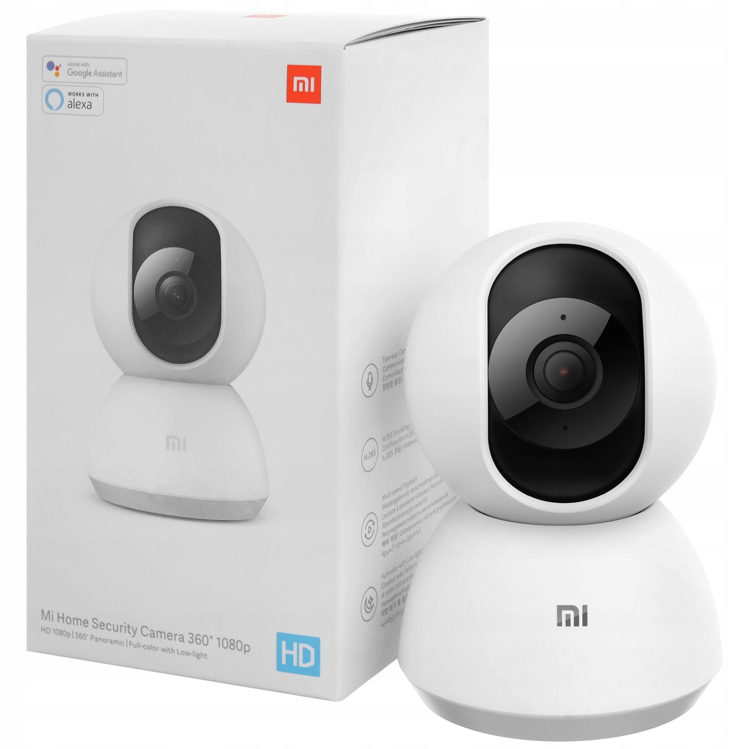 Camera IP 360 Xiaomi Mi Home 2K, detectie miscare, Night Vision, alb ...