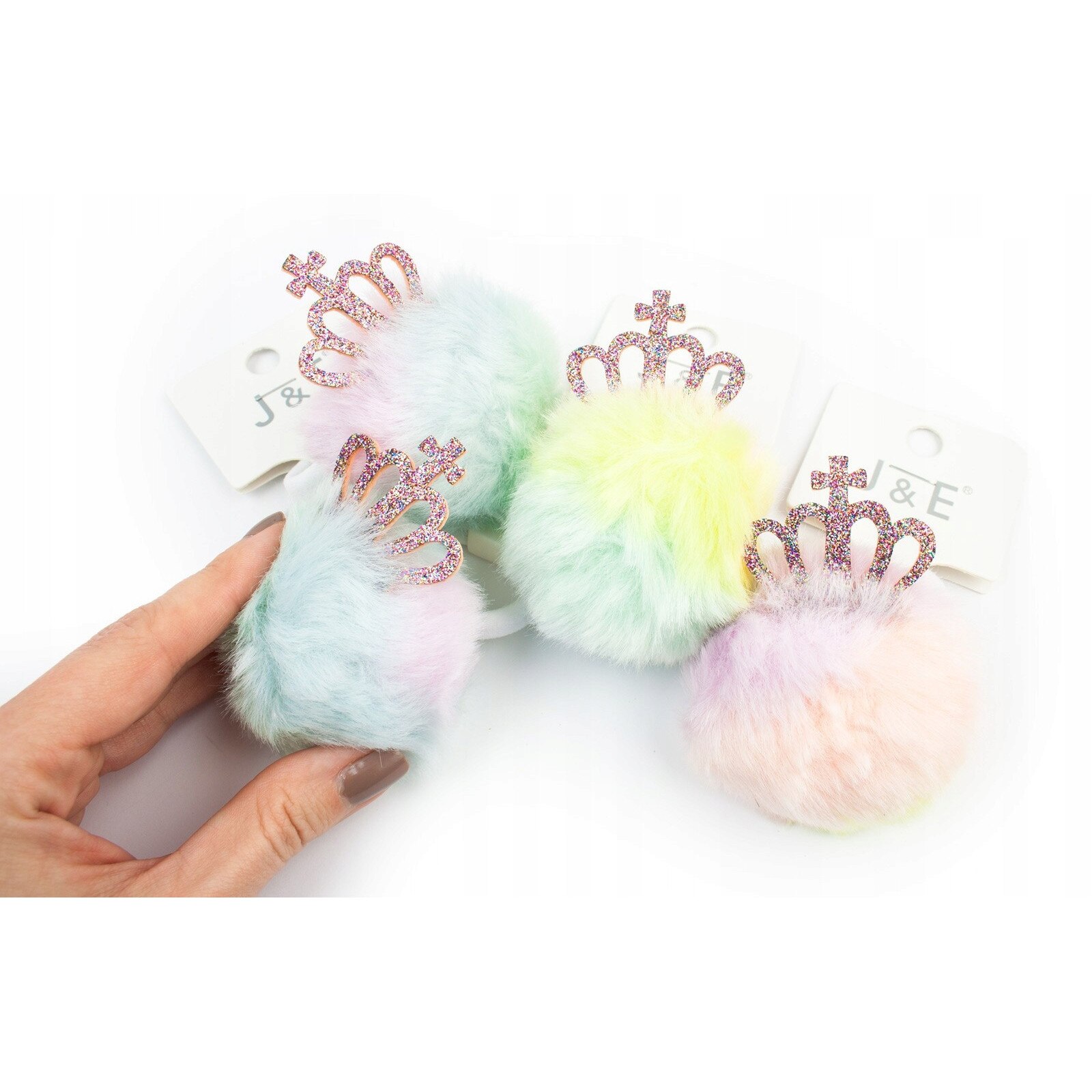 Gumita Par Eleganta Coronita Stralucitoare cu Pompon Pufos - eMAG.ro