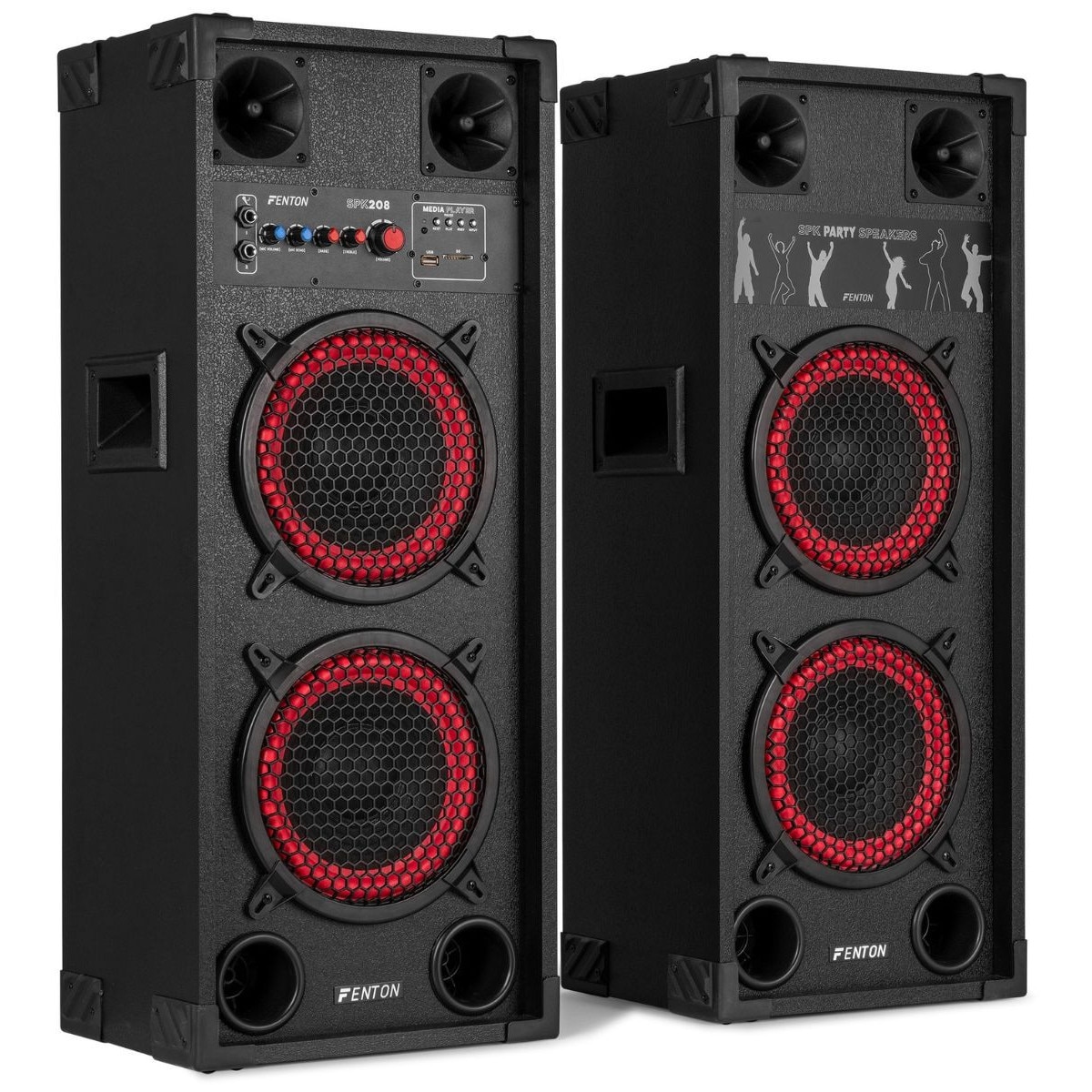 Set boxe active + pasive Fenton SPK-208 800W (2 x 8″) (MP3 + BLUETOOTH ...