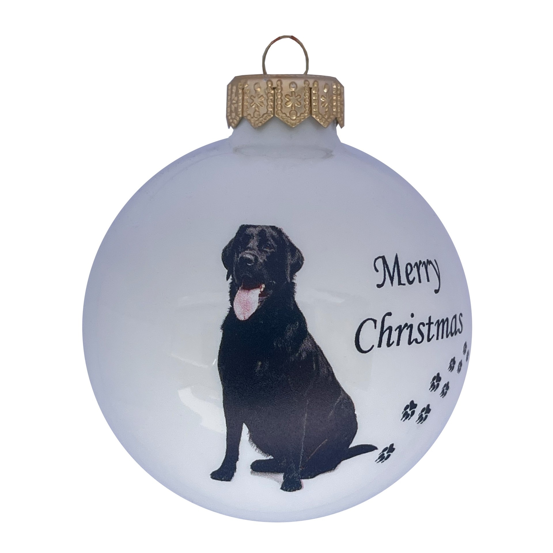 Glob de sticlă Labrador Negru 8 cm - eMAG.ro