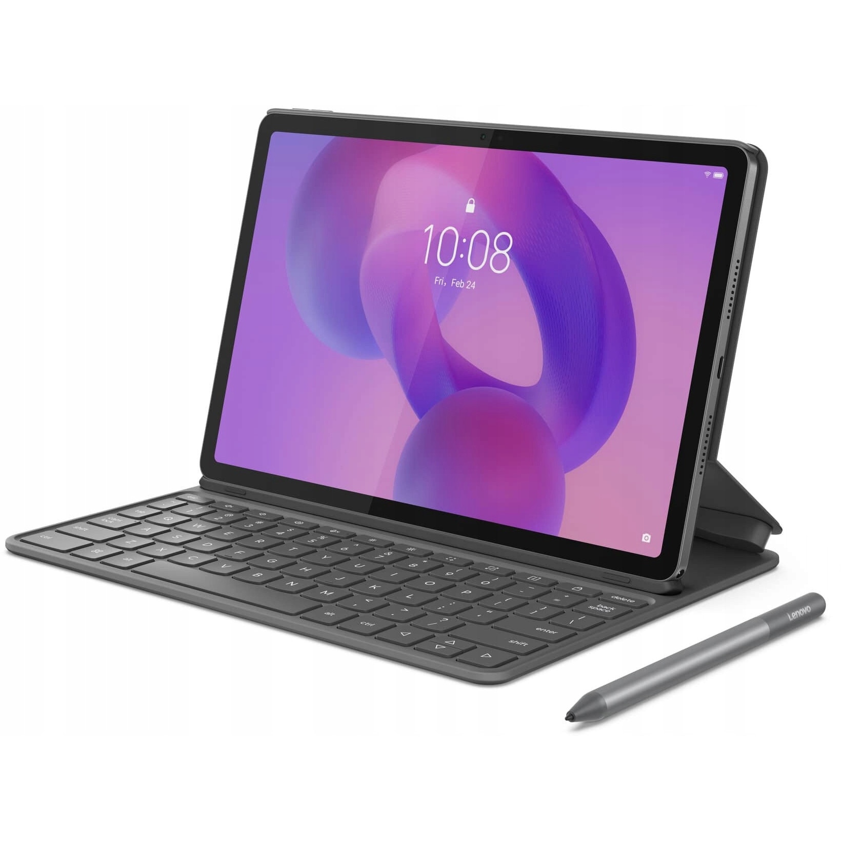 Husa cu tastatura pentru tableta Lenovo IdeaTab Folio, gri, 11 inch, 5 ...