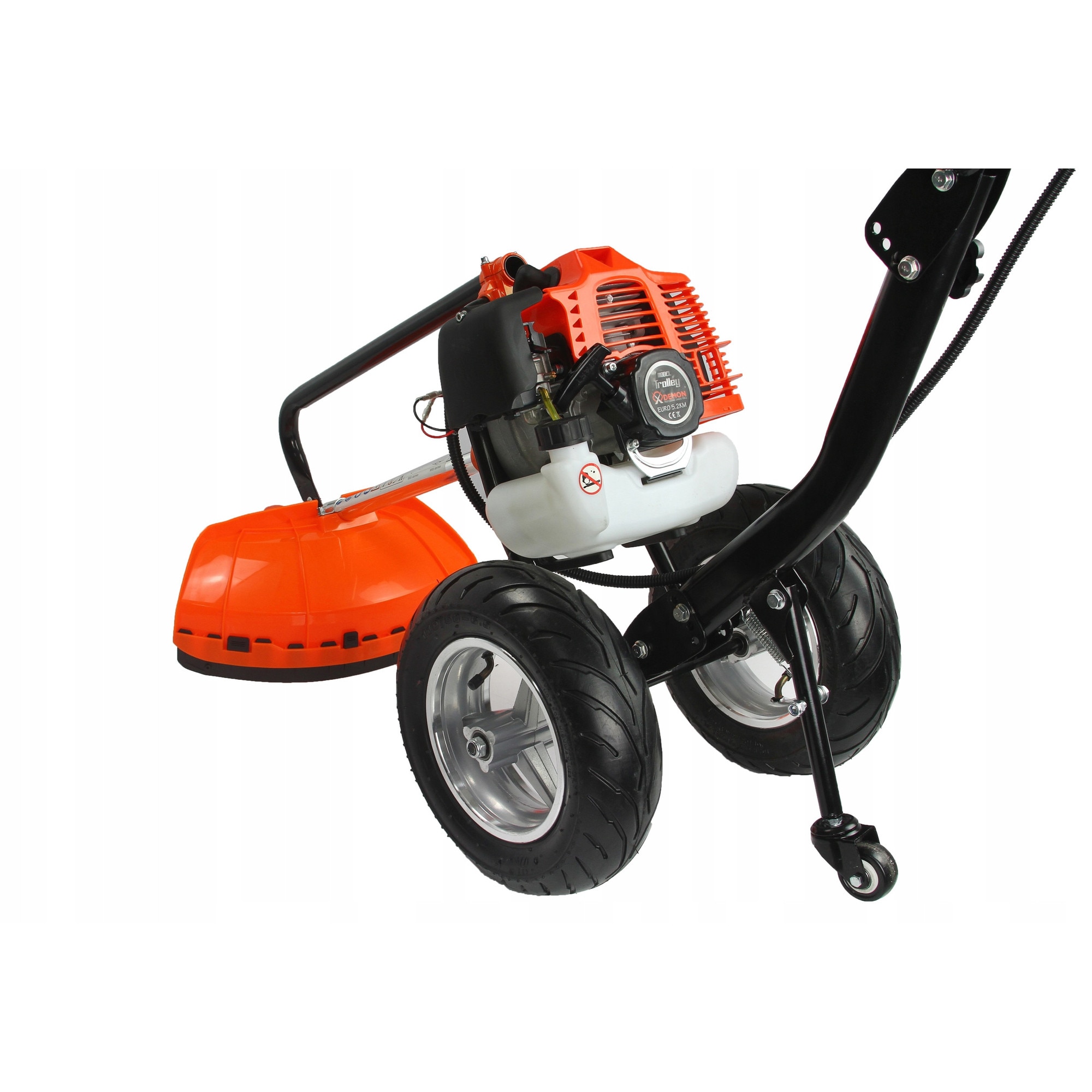 Motocoasa pe roti Demon M83107, 5.2CP, aluminiu, 255mm, 50m, 3 in 1 ...