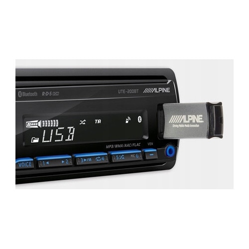 Radio auto Alpine UTE-200BT, 4x50W, Bluetooth, USB, multicolor - eMAG.ro