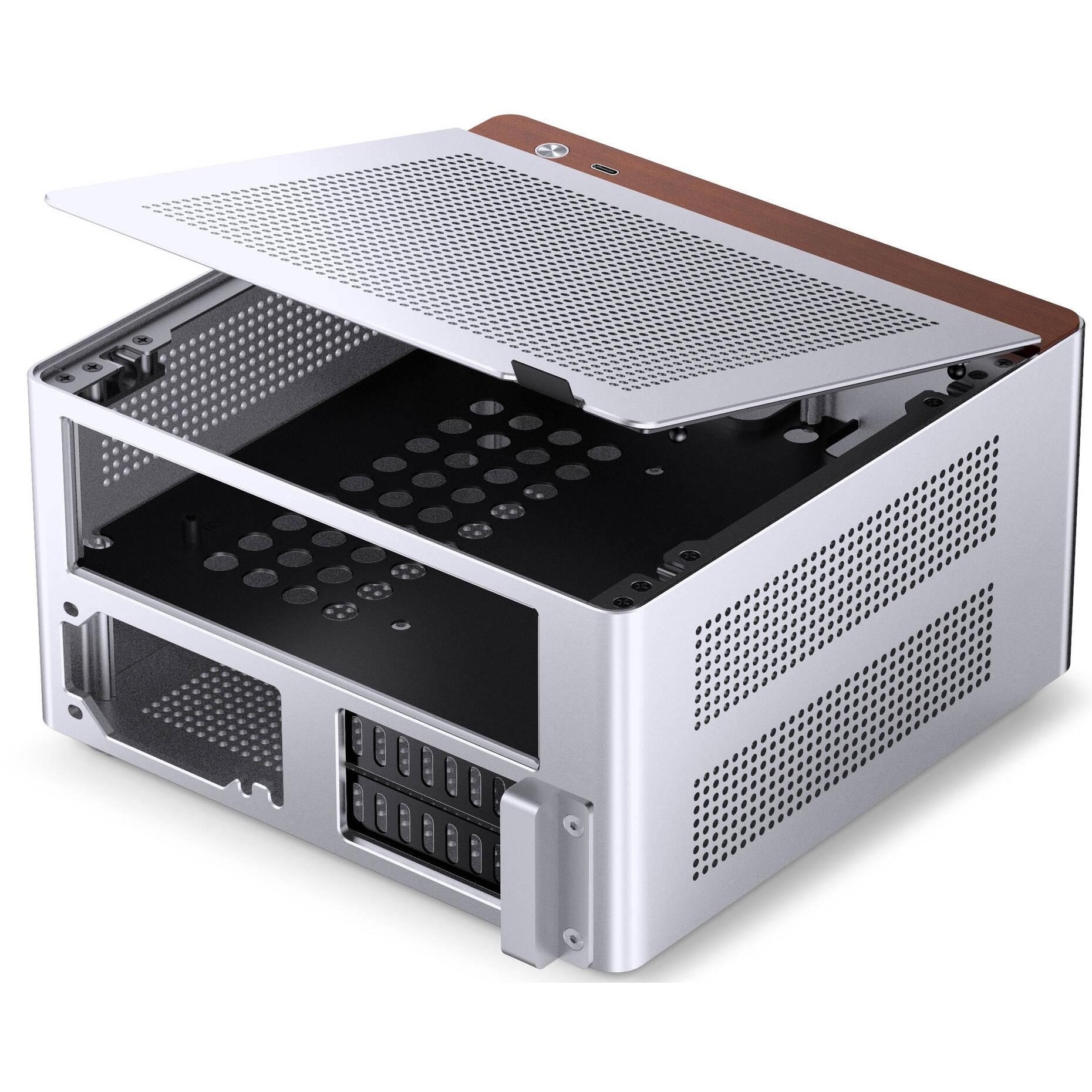 Компютърна кутия Jonsbo NV10, Сребрист, Mini Tower - eMAG.bg