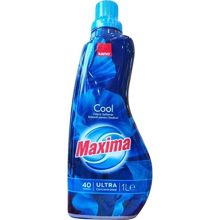 Омекотител за дрехи Sano Maxima Cool, 1л, ултра-концентриран, свеж ...