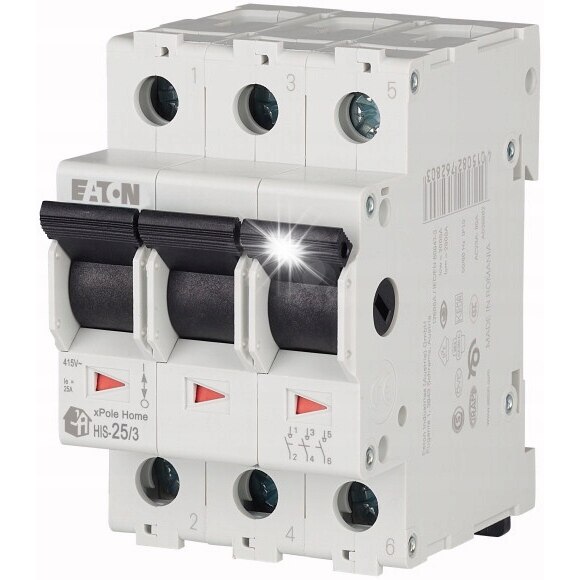 Intrerupator modularm 25A 3P HIS-25/3, 3 module, 415V, IP20 - eMAG.ro