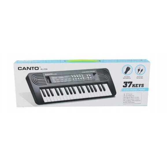 Pianină electronică Dromader cu microfon, 6 ritmuri, 8 instrumente ...