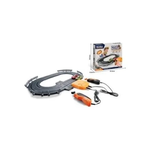 Set pista de curse 1:64, MADEJ, 2 masini, 1,26m, 34,5x30,5x5,5cm - eMAG.ro