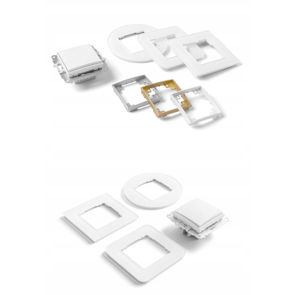 Rama tripla rotunjita Karlik ICON 0-0-IRSZ-3 cu efect de sticla, spate ...