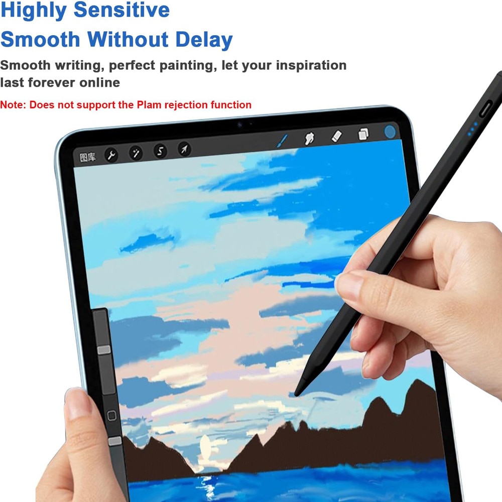 Stylus pen universal BEEVME, negru mat, incarcare rapida, design ...