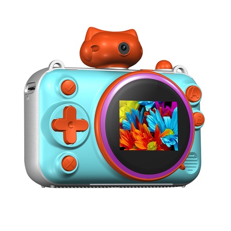 Camera digitala pentru copii, 2.0 inch, imprimeu colorat, set cu 10 ...