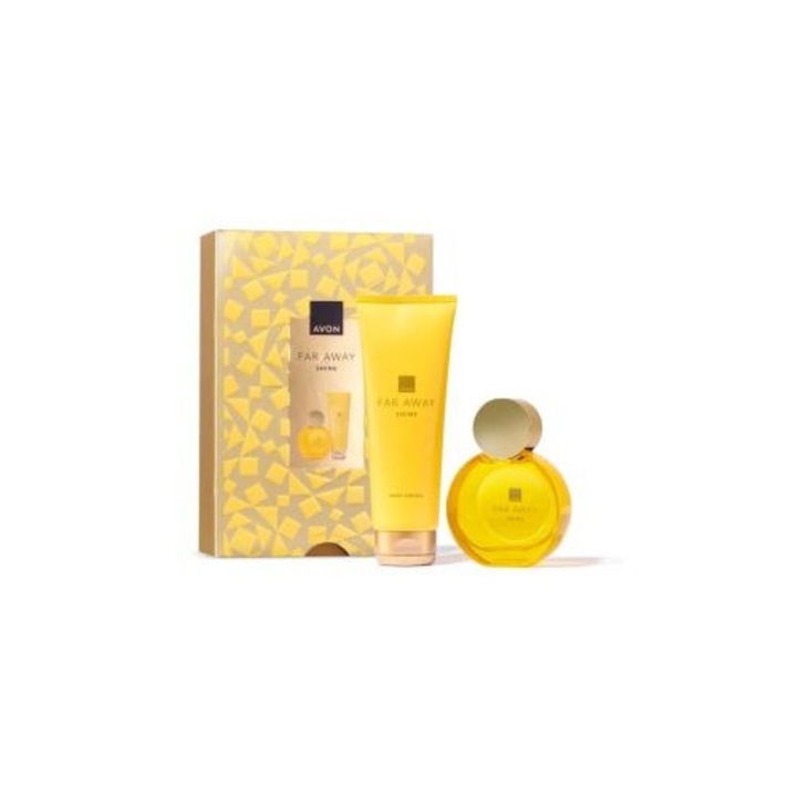 Set cadou Avon 175 ml, Far Away Shine, Apa de parfum 50 ml, Lotiune de ...