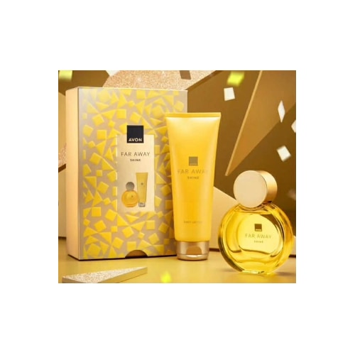 Set cadou Avon 175 ml, Far Away Shine, Apa de parfum 50 ml, Lotiune de ...