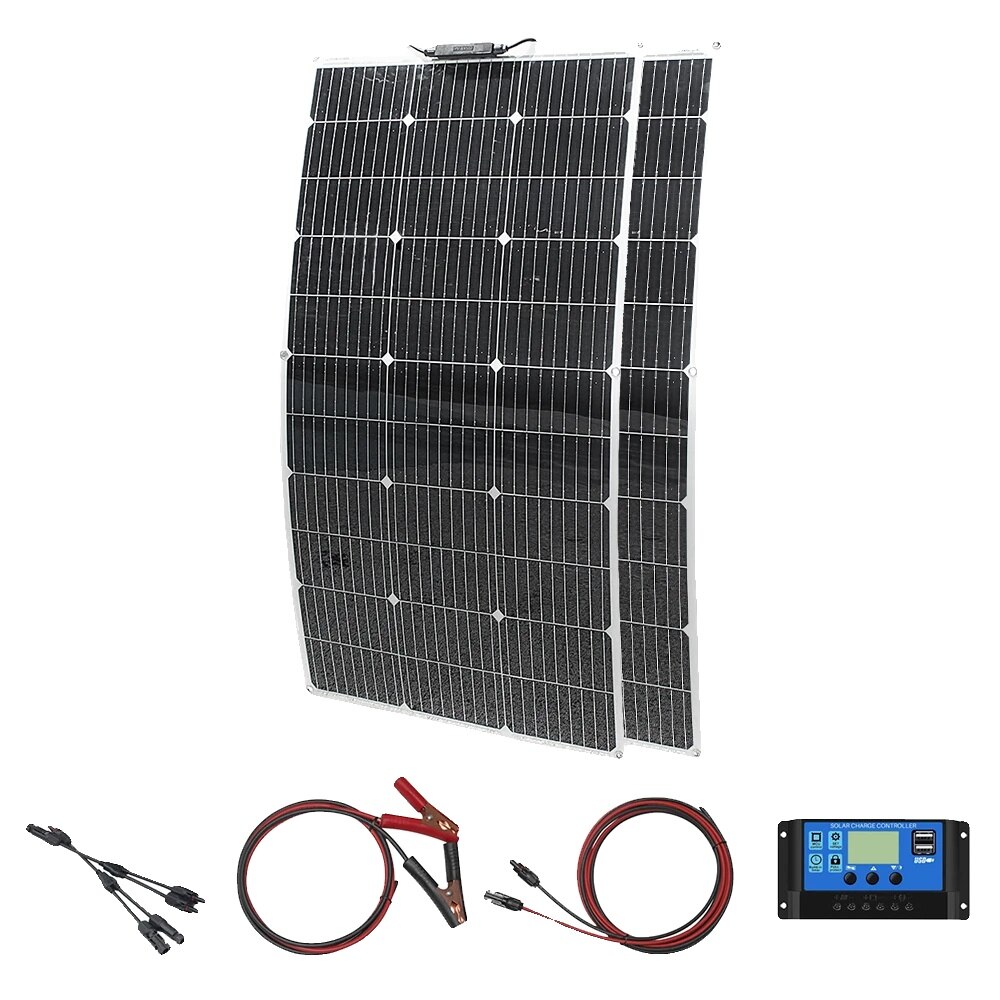 Kit panou solar 200W, design flexibil, eficienta ridicata, 970x530mm ...