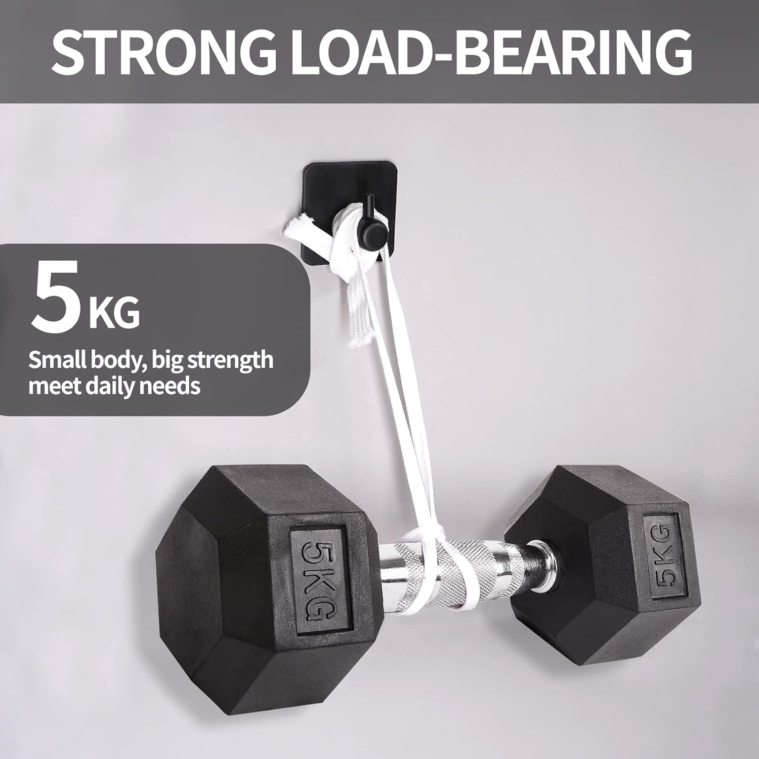 Carlige pentru prosoape Huideng, set 4 buc, negru inox rezistent la apa ...