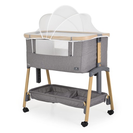 Patut Co-Sleeper Cangaroo Amo Light grey 91x49x89 cm cu laterala ...