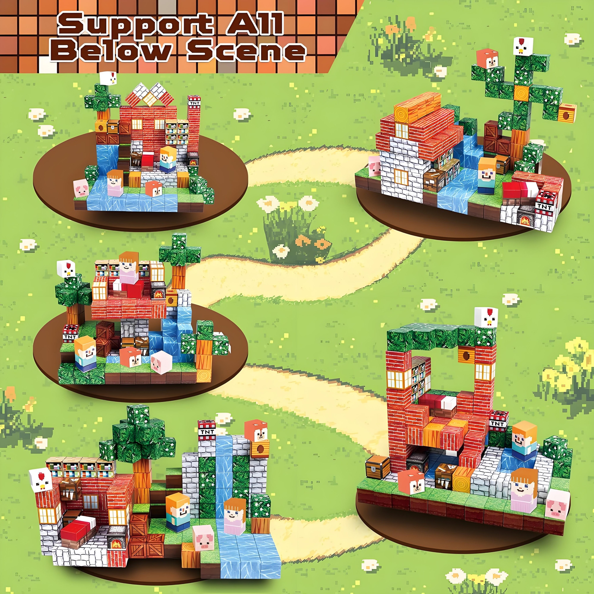 ORBER Blocuri magnetice de constructie, 150 de piese, copii, varste 3 ...