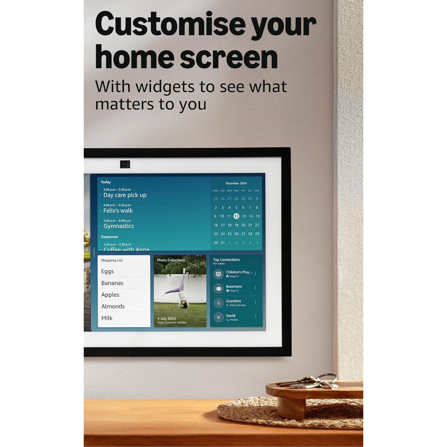 Smart display Amazon Echo Show 15 gen 2, Control voce Alexa, Fire TV ...
