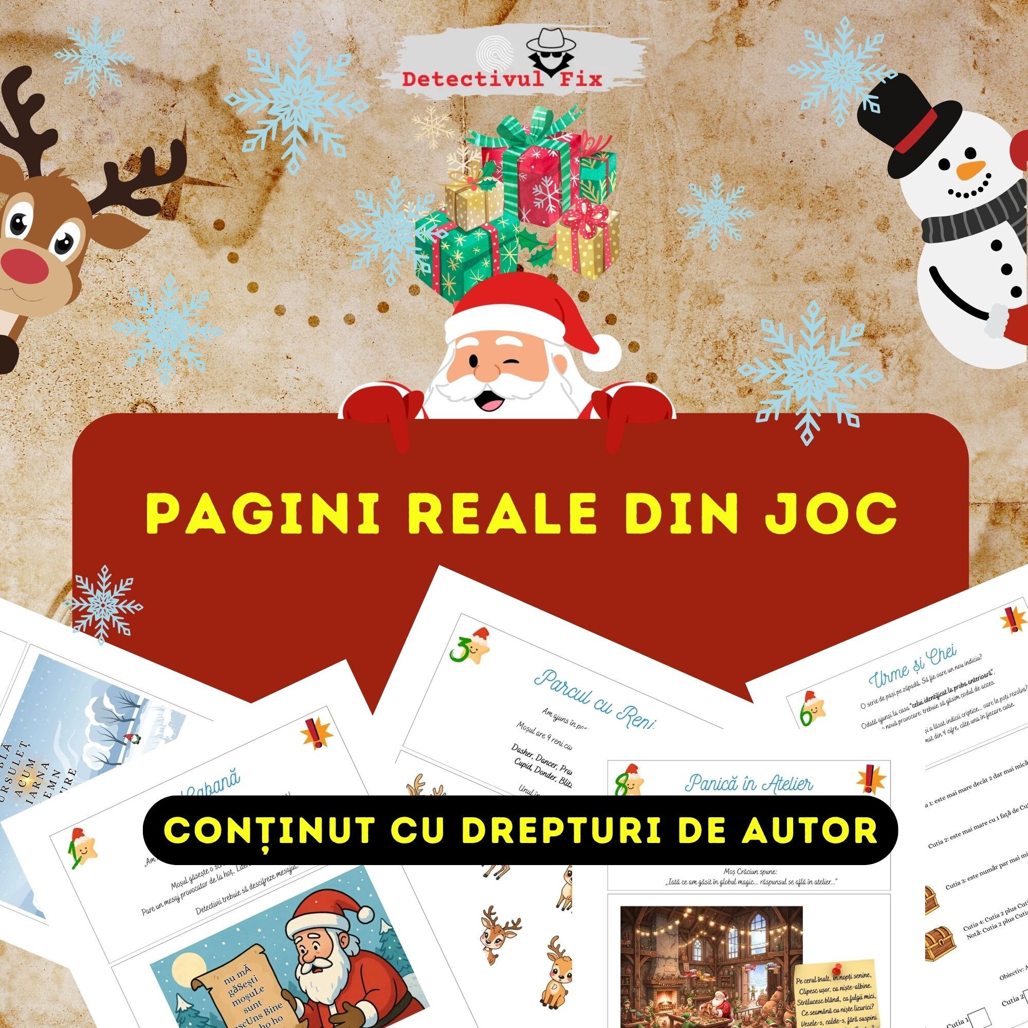 Dosar Detectiv pentru Copii Craciun cu Mister, 8-14 ani, 10 probe ...