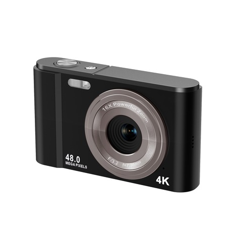 Camera digitala portabila, 48MP, 16X zoom, anti-vibratii, neagra - eMAG.ro