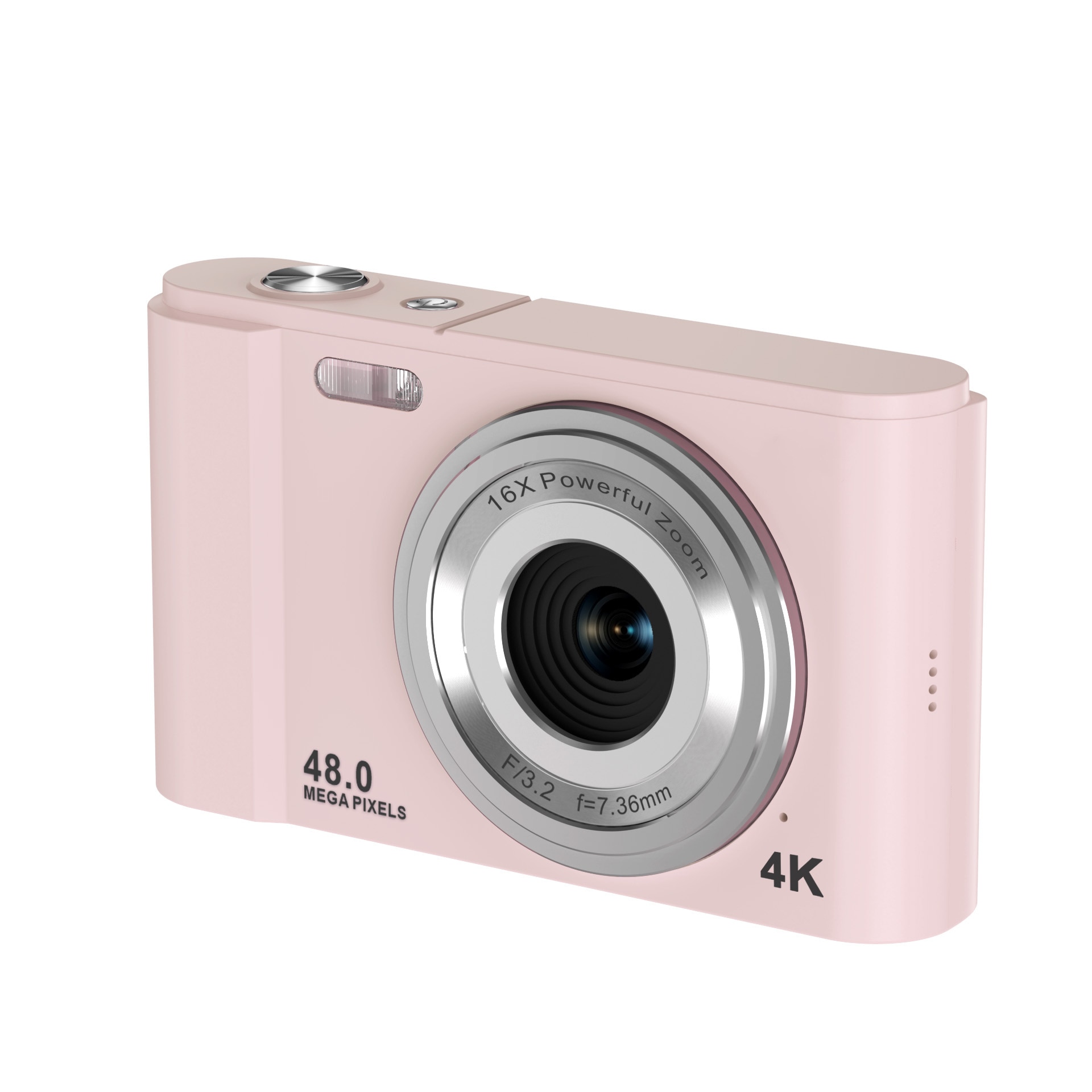 Camera digitala compacta 48MP, 16X zoom, 2.8 inch, anti-vibratii, roz ...