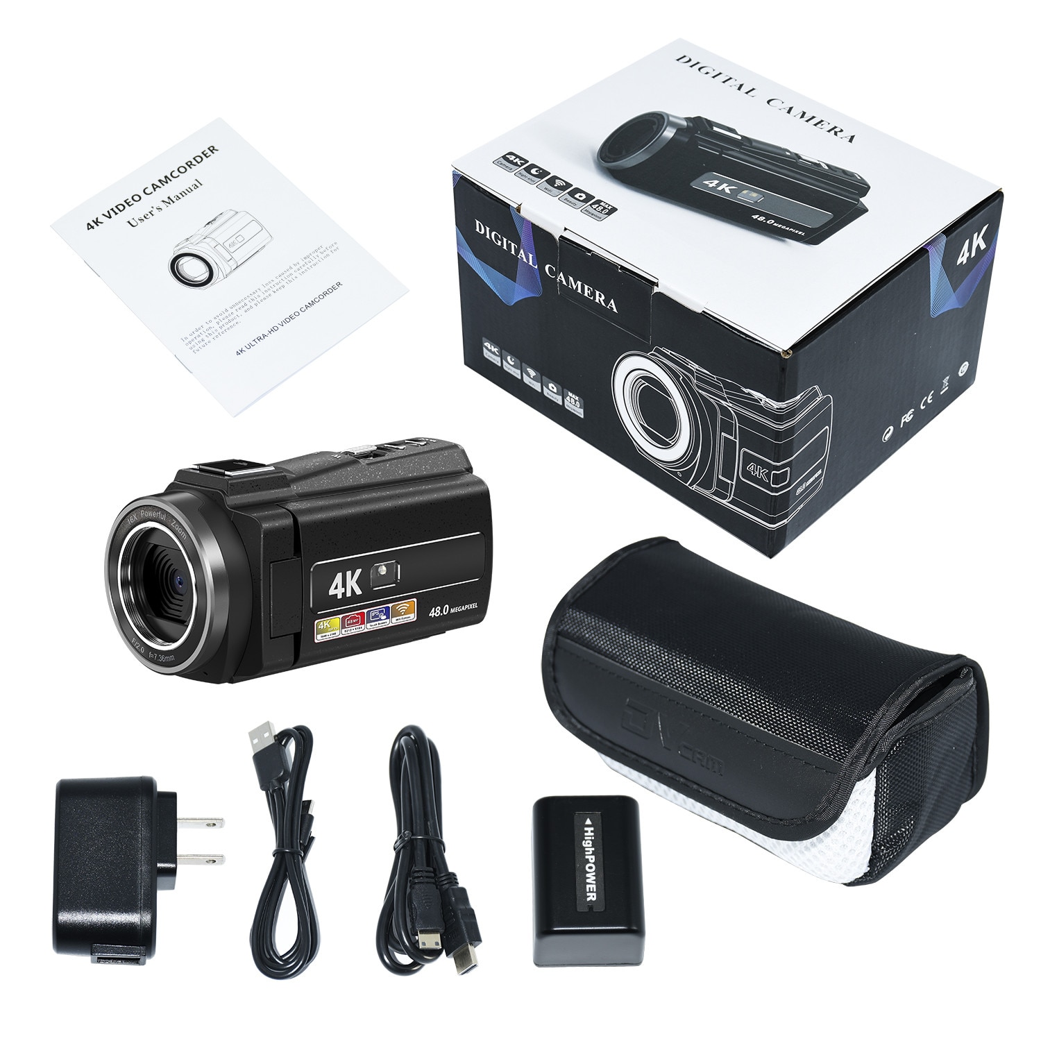 Camera foto compacta 4K, 48MP, 16X zoom, neagra - eMAG.ro