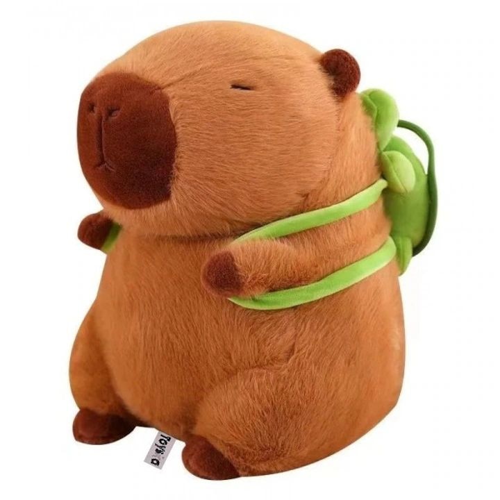 Capibara de Plus 40 cm cu Broscuta – Jucarie Pufoasa, Dragalasa, Cadou ...